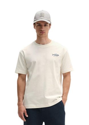 Marc O'Polo T-Shirt loose mit Fisch-R&uuml;ckenprint