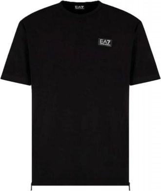Emporio Armani Emporio Armani Ea7, Homme, Tops, Noir, Taille: XL T-Shirt Logo Side Zip