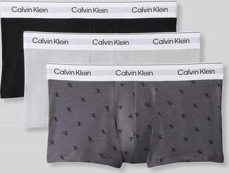 Calvin Klein Underwear Trunks aus Baumwoll-Mix im 3er-Pack Modell LOW RISE TRUNK 3PK