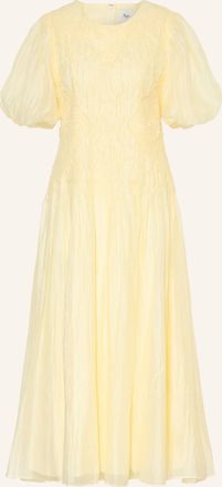 Aje Kleid Ophelia Mit Spitze gelb