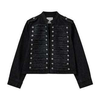 Sofie Schnoor Valettesw Veste Hussard en Denim - Femme - Vestes - Noir - Taille: 42 FR