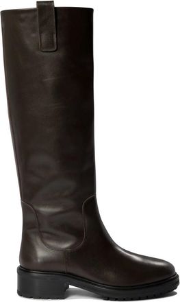 Aeyde Femme, Chaussures, Brun, Taille: 41 EU Bottines Marron avec Semelle Crant&eacute;e