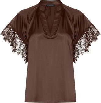 Bruuns Bazaar Femme, Blouses et Chemises, Brun, Taille: 38 FR Korthalsia BB Winy Blouse