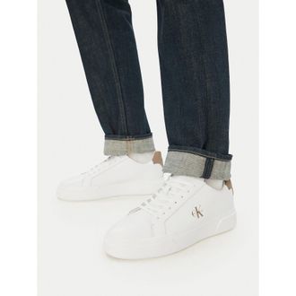 Calvin Klein Sneakers Calvin Klein Chunky Cupsole Laceup Lth YM0YM01344 Wei&szlig;