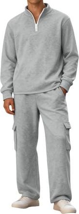 Generic Survetement Homme Ensemble Sweat &Agrave; Capuche Manche Longues Et Pantalon Jogging Tracksuit D&eacute;contract&eacute; Automne Hiver D&eacute;contract&eacute; Ensemble 2 Pi&egrave;ces Sportw