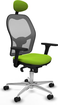 Piqueras y Crespo B&uuml;rostuhl, verstellbare Armlehne, h&ouml;henverstellbare Lendenwirbelst&uuml;tze und festes Kopfteil, ausgestattet mit Sincro 5 Positionen und injiziertem Schau