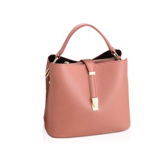 Nicole & Doris Damen Leder Handtasche Designer Frauen Umh&auml;ngetasche Beuteltasche Schultertasche Tote Bag Kleine Handtasche mit Vielen F&auml;chern Rosa