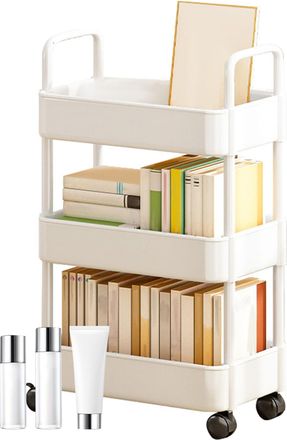 Generico Aufbewahrungswagen mit Rädern, Trolleyorganizer mit Rollen, Küchenrollwagen, 3/4 Ebenen, mit Griff und Multifunktions-Trolley