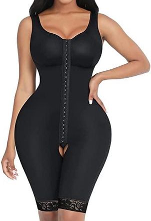 FeelinGirl Body Femme Gainant Gaine Amincissante Ventre Plat Combinaison Body Sculptant Gainante Gaine Haute Serre Taille Femme(Noir,XXL)