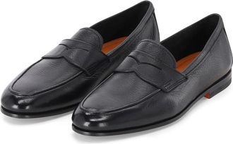 Santoni Homme, Chaussures, Noir, Taille: 43 1/2 EU Loafer