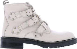 Paris Punk Femme, Chaussures, Blanc, Taille: 37 EU Biker Studs with Strap
