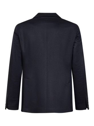 Tagliatore Mens Blue Camel Drap Single-Breasted Blazer Wool Jacket
