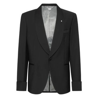 Billionaire Boys Club Woll- und Satin-Smokingblazer mit regul&auml;rer Passform - - Jackets - Herren - Schwarzk - L