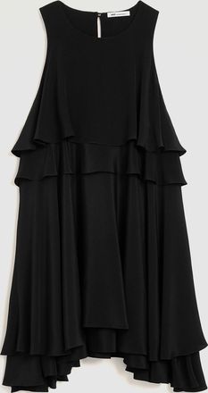 Ami Robe Mini Ruffles Noir