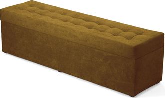 MG Design Polsterhocker 45 x 160 cm Grün mit Stauraum (ca. 190 l), Tragkraft bis zu 300 kg, ohne Montage und leicht zu reinigen, stabil - für Wohnzimmer, Schlaf