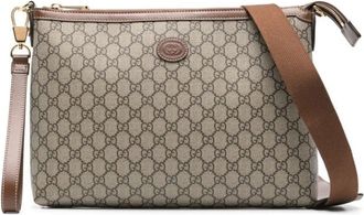 Gucci Hobo Bags - Gg Supreme Large Crossbody Bag - Gr. unisize - in Grau - f&uuml;r Damen