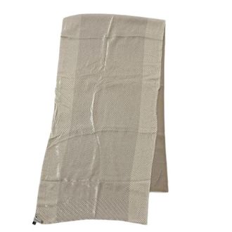 Armani Pre-owned Collezioni Velvet Sheer Silk Rayon Stole - - Pre-owned - Herren - Beige - ONE SIZE