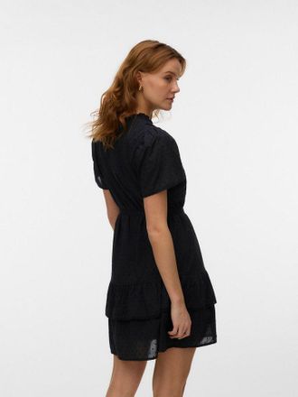 Vero Moda Minikleid VMTRINE SS SHORT LACE DRESS WVN NOOS Baumwolle