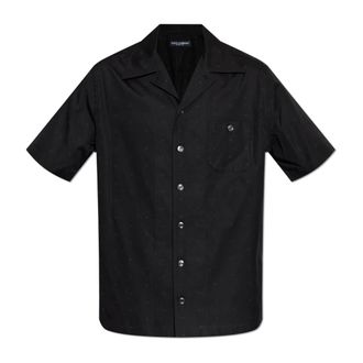 Dolce & Gabbana Kurz&auml;rmeliges Hemd - - Shirts - Herren - Schwarzk - L