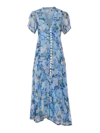 Rixo Robe Courte - Bleu