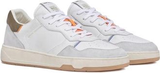 Crime London Timeless, Chaussures Mode Cuir Unisexe, White Grey Orange, 45 EU