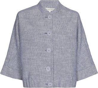 Marie M&eacute;ro Femme, Vestes, Bleu, Taille: 50 FR Chemise-veste courte boutonn&eacute;e en denim