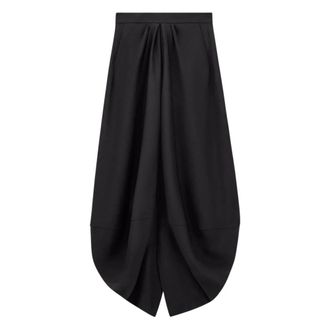 Giorgio Armani Jupe Midi Pliss&eacute;e - Femme - Jupes - Noir - Taille: 40 FR