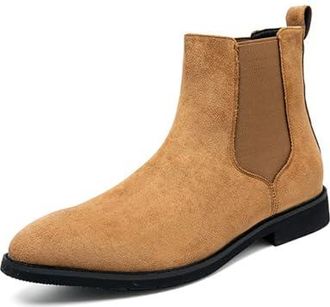 Generic Bottines Chelsea &agrave; enfiler en daim pour homme, camel, 42 2/3 EU