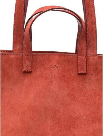 A.P.C. Suede Tote Bag - Orange