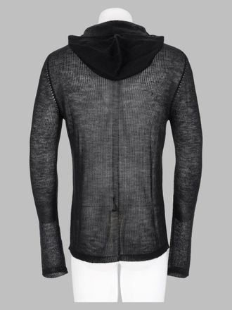 Rick Owens Hooded Cashmere Sweater - Black