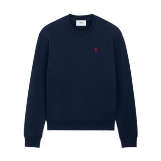 Ami Homme, Sweatshirts et sweats &agrave; capuche, Bleu, Taille: 2XL SweaT-shirt &agrave; petit logo coeur