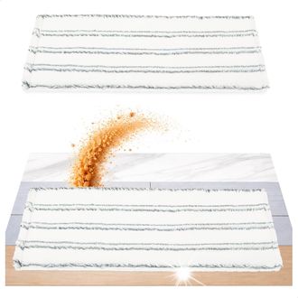 Com-Four 2X Mikrofaser Ersatzbezug - Wischbezug f&uuml;r 42 cm Bodenwischer - Wischmopp-Bezug f&uuml;r alle Bodenarten - Maschinenwaschbar bei 60 Grad - Langlebiger Putz