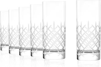 Stölzle Saftgläser New York Bar Club 6er-Set 380 ml - Elegante Allroundgläser für Saft, Wasser & Cocktails - Wassergläser aus bleifreiem Kristallglas - Spülma