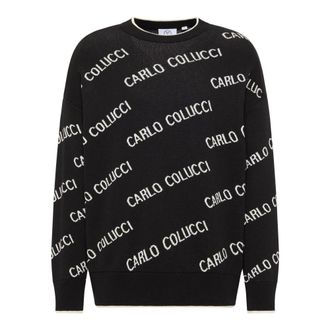 Carlo Colucci Oversized Strickpullover - - Knitwear - Herren - Schwarzk - L