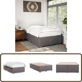 vidaXL Bettgestell Grau 120x200 cm Kunstleder - Vidaxl
