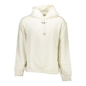 Calvin Klein Homme, Sweatshirts et sweats &agrave; capuche, Blanc, Taille: M Stacked Logo Sweat &agrave; capuche