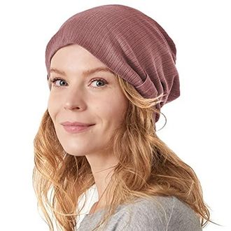 Charm by Casualbox Chapeau Femme Bonnet Homme Slouchy - Beanie Ete de 100% Coton Casquette Chimio Bonnet Nuit Tombant L&eacute;ger Rose