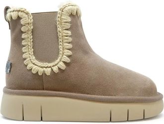 Mou Stiefel - Fw531037a Bounce Boots Suede Elephant Grey - Gr. 38 (EU) - in Beige - f&uuml;r Damen
