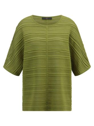 Emilia Lay Rundhals-Pullover Emilia Lay gr&uuml;n