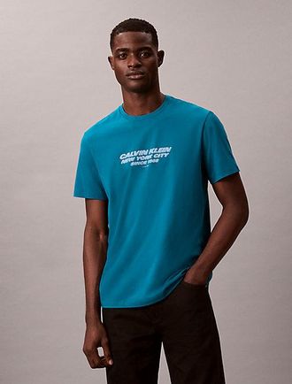 Calvin Klein T-shirt à col rond avec graphique CK NYC