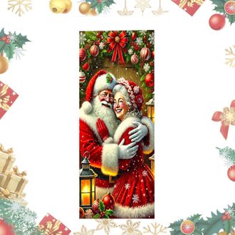 Generic Weihnachts-T&uuml;rabdeckung, Weihnachts-T&uuml;rabdeckungen f&uuml;r Eingangst&uuml;r | Weihnachtsdekorationen f&uuml;r T&uuml;ren, dekorative T&uuml;rabdeckungen, Weihnachtst&uuml;rabdecku