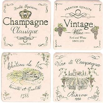 La Finesse Lafinesse Steinuntersetzer f&uuml;r hei&szlig; oder kalt Em7289, Steingut