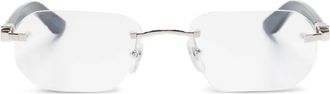 Cartier lunettes de vue à monture ovale - Argent