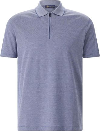 Paul & Shark Homme, Tops, Bleu, Taille: 2XL Polo Zipp&eacute; en Soie et Coton