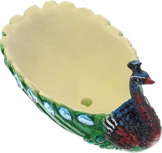 Cabilock Resin Pfau Ornament Pflanzer Für Sukkulenten Dekorativer Blumentopf Für Innen Und Außenbereich Kleiner Blumenbehälter Für Tisch Grün Harzmaterial