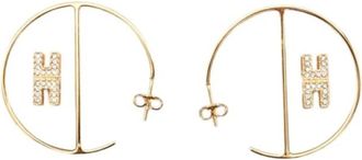 Elisabetta Franchi Femme, Accessoires, Jaune, Taille: ONE Size Or-08-B46E2-V240 Boucles doreilles