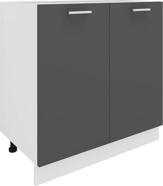 ebuy24 Mobilier de cuisine submergé Esilo h. 82 x l. 80 x p. 46 cm Blanc / Anthrazit