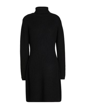 8 by YOOX CABLE KNIT ROLL-NECK MINI DRESS