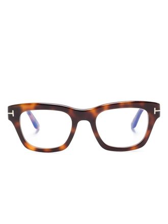 Tom Ford Eyewear lunettes de vue à monture rectangulaire - Marron