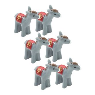 DOITOOL 6 St&uuml;ck Miniatur Esel Figuren aus Kunstharz Niedliche Deko Tierfiguren f&uuml;r Mooslandschaft Garten Blumenbeet und DIY Mikro Landschaft Kreative Mini Don